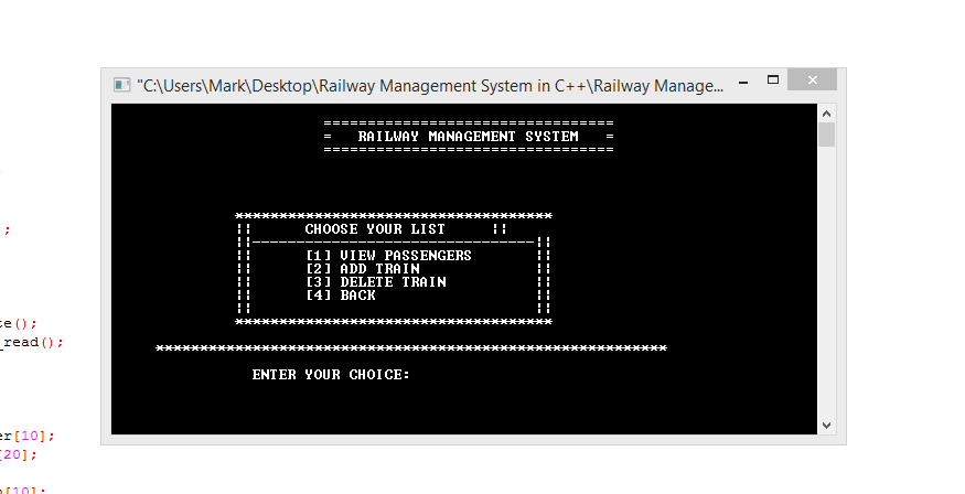 Railway Management System In C Free Source Code Sourcecodester